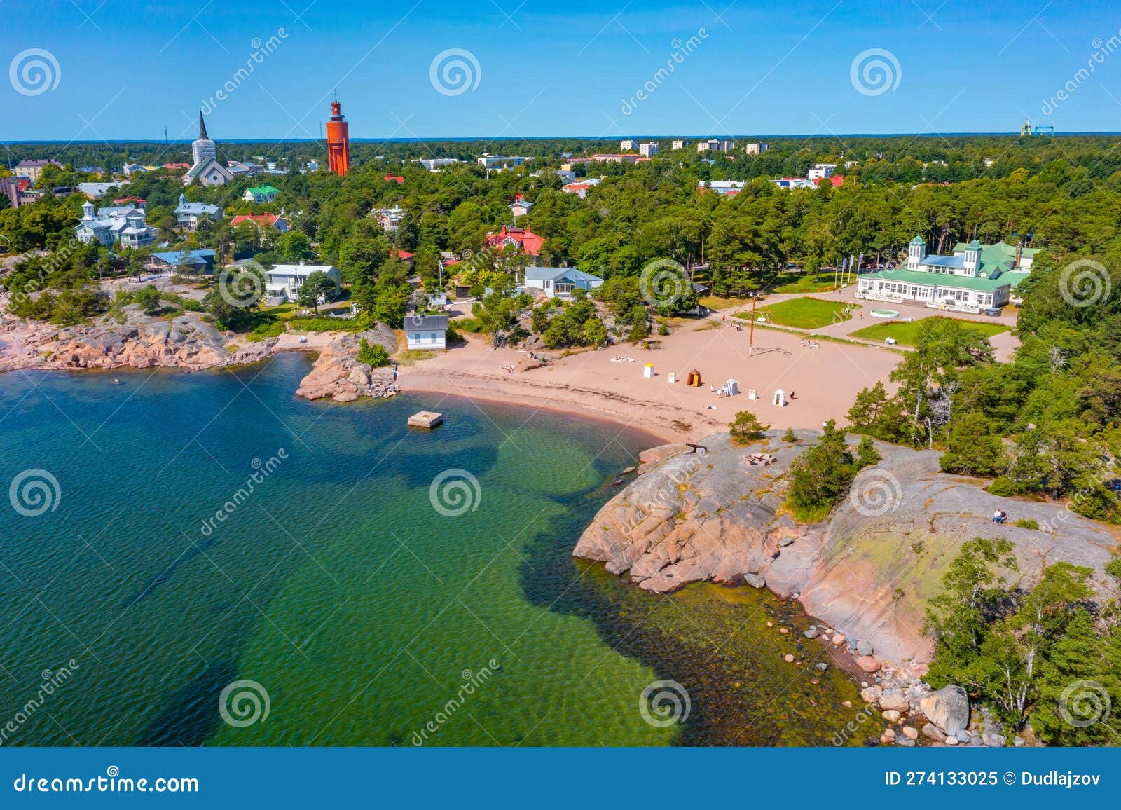 Panorama View of Finnish Town Hanko Stock Image - Image of baltics ...