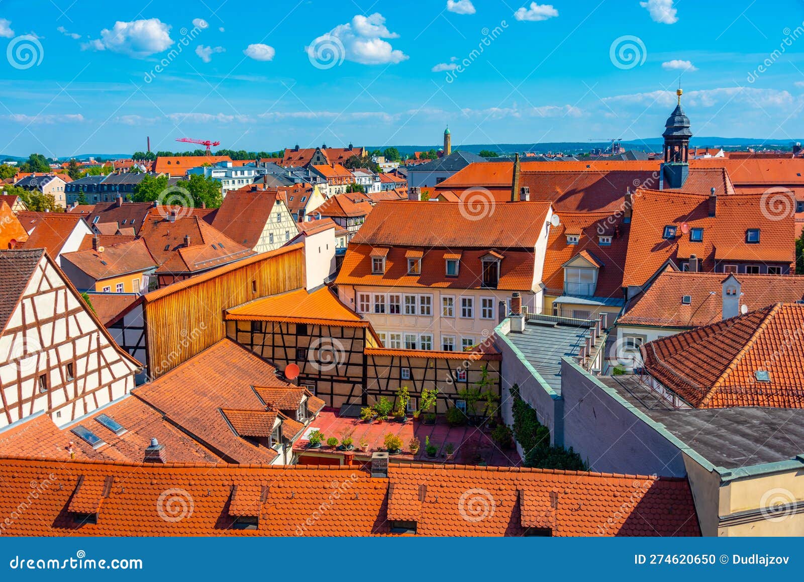 Panorama View of German Town Bamberg Stock Photo - Image of scenery ...