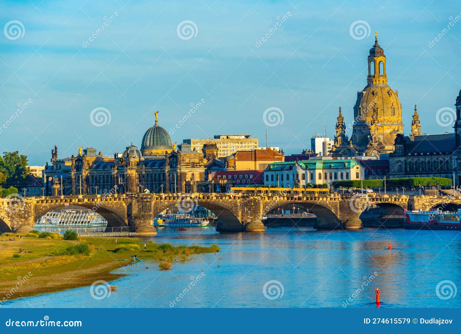 Panorama View of German Town Dresden Stock Image - Image of elbe, holy ...