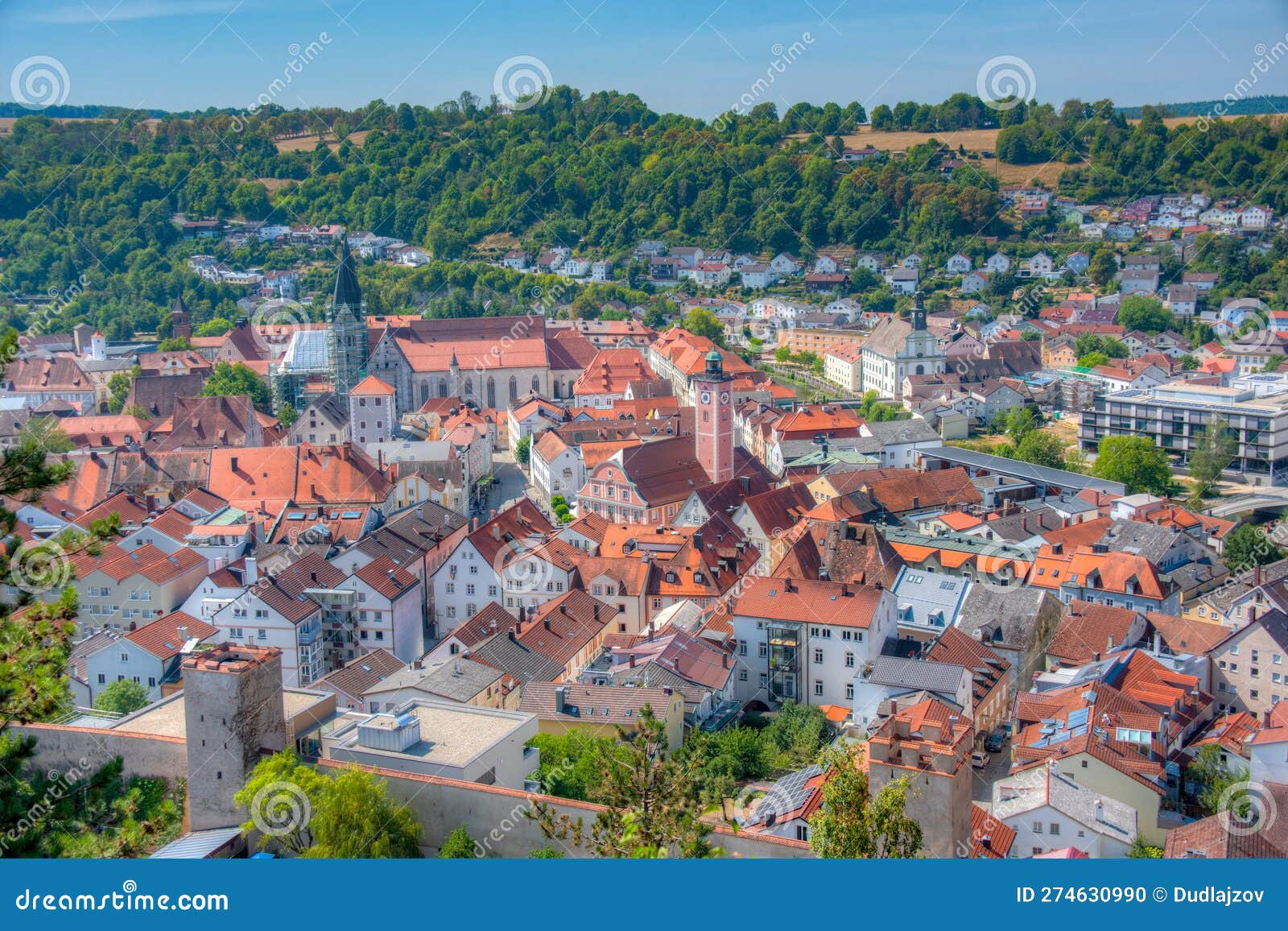 Panorama View of German Town Eichstatt Stock Photo - Image of panorama ...