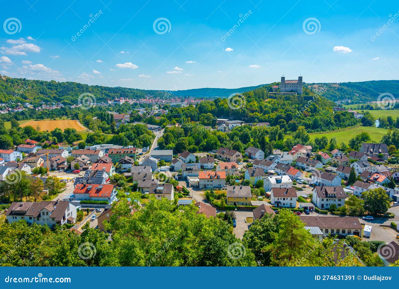 Panorama View of German Town Eichstatt Stock Image - Image of cityscape ...
