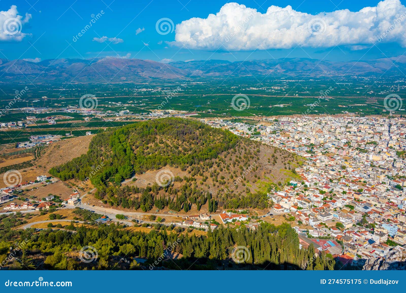 Panorama View of Greek Town Argos Stock Image - Image of tourist ...