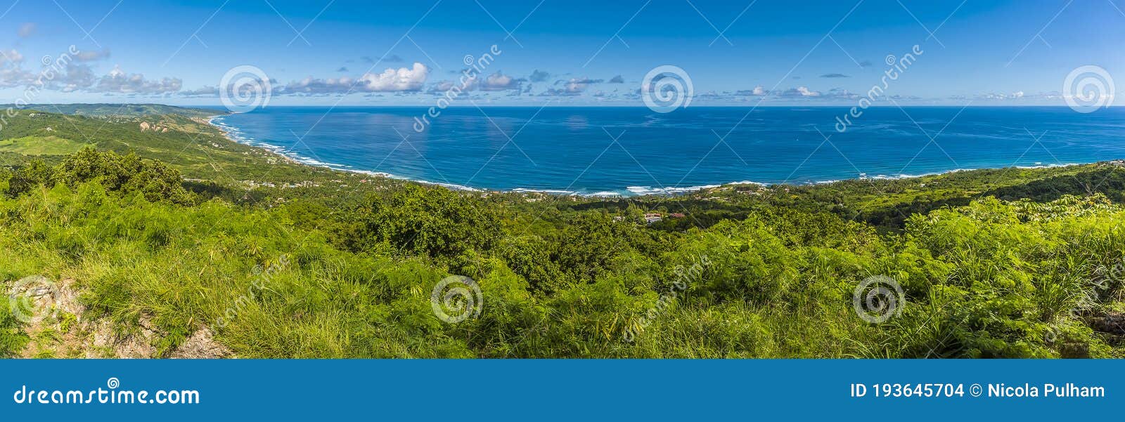 A Panorama View from Hackleton Cliffs Along the Atlantic Coast in ...