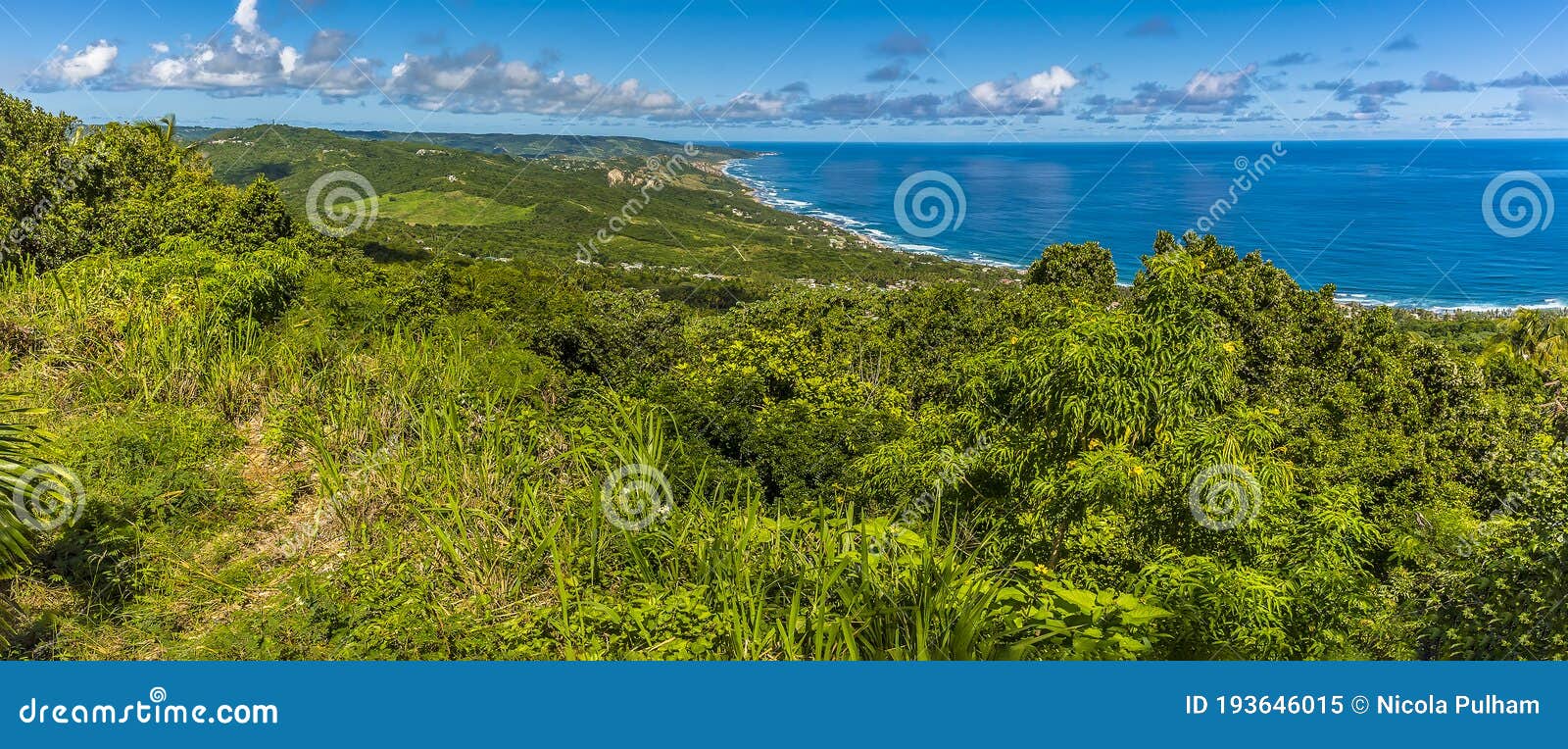 A Panorama View from Hackleton Cliffs Along the Atlantic Coast in ...