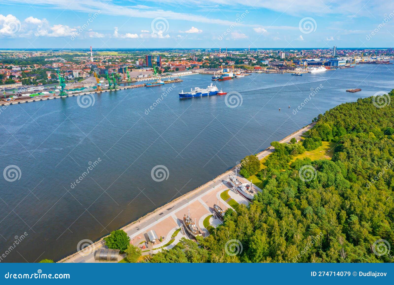 Panorama View of Industrial Port of Klaipeda in Lithuania Stock Image ...