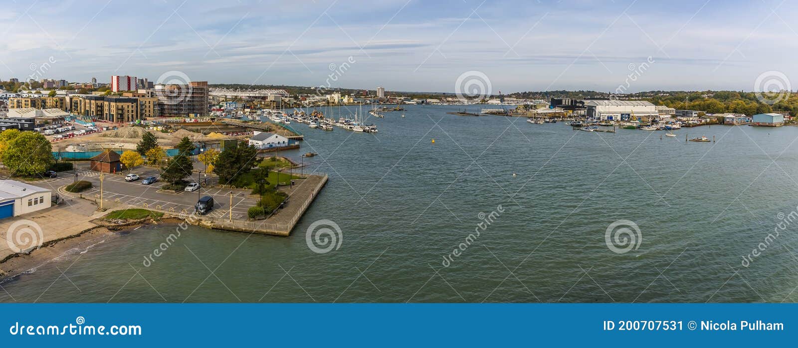 A Panorama View from the Itchen Bridge Up the River Itchen in ...
