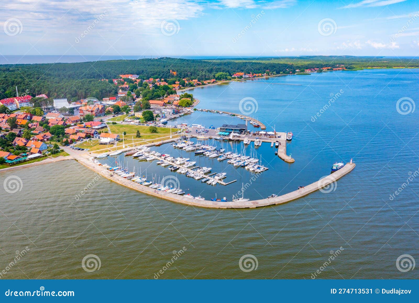 Panorama View of Lithuanian Town Nida Stock Image - Image of neringa ...