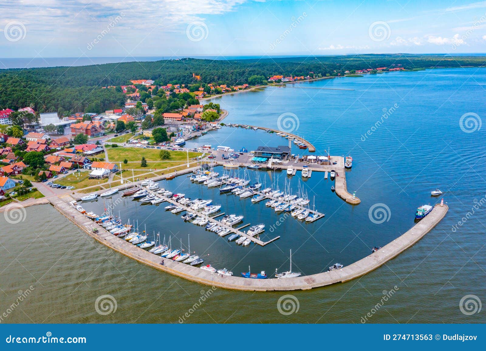 Panorama View of Lithuanian Town Nida Stock Image - Image of landmark ...
