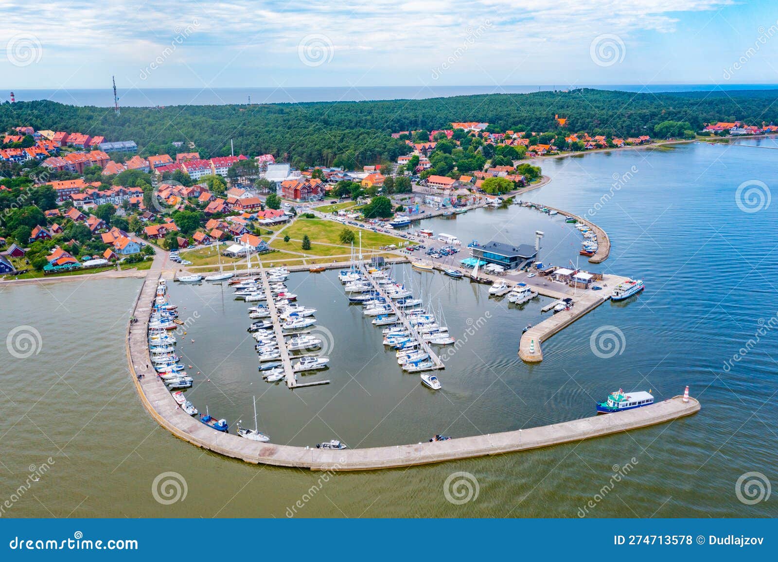 Panorama View of Lithuanian Town Nida Stock Photo - Image of beach ...