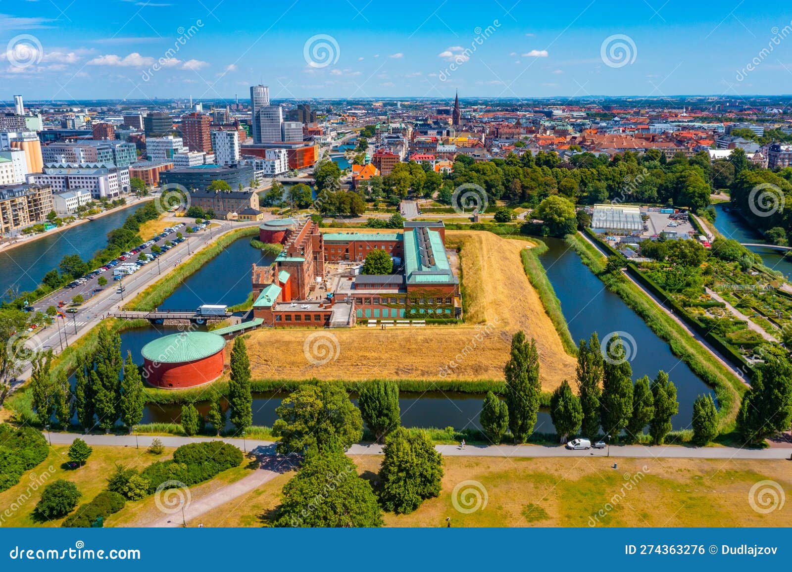 Panorama View of Malmo Castle in Sweden Stock Photo - Image of fort ...
