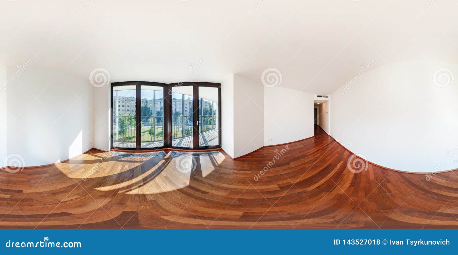 Panorama 360 View in Modern White Empty Loft Apartment Interior of ...