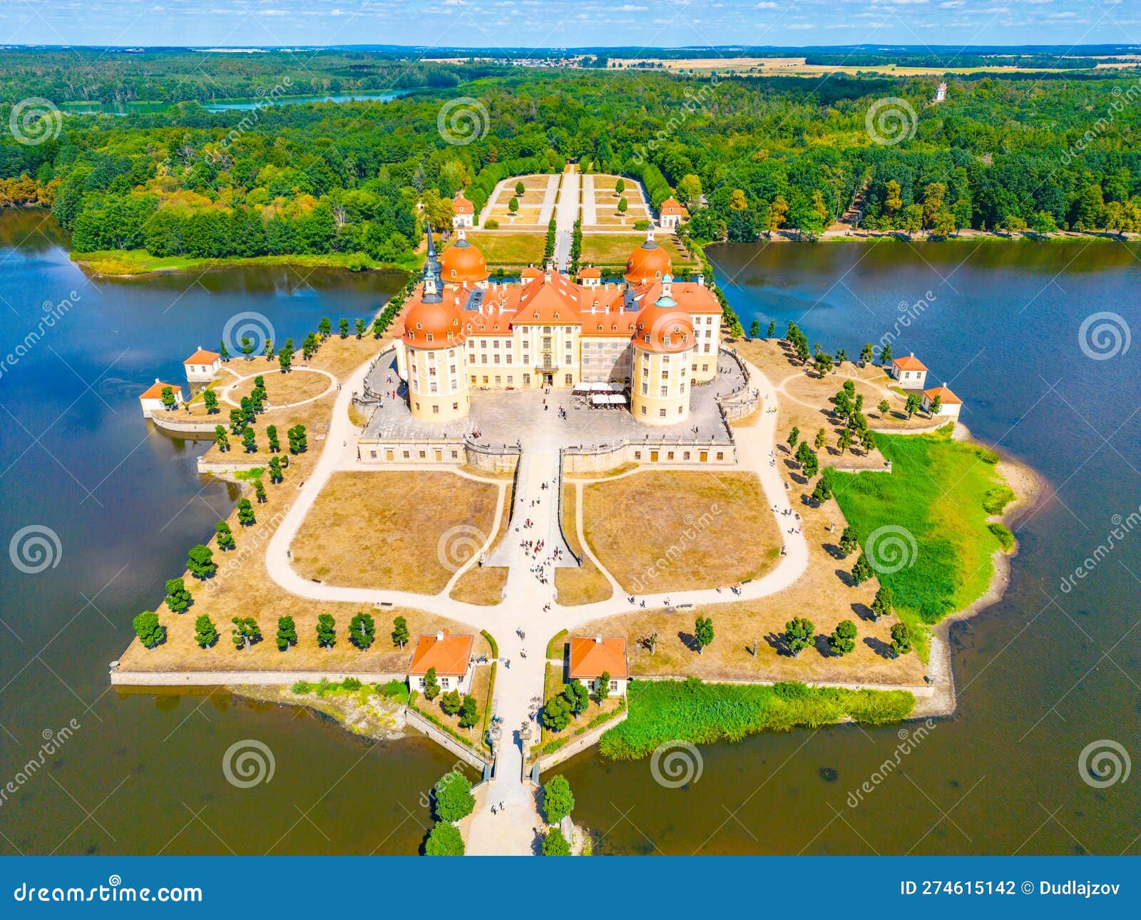 Panorama View of Moritzburg Castle in Germany Stock Photo - Image of ...