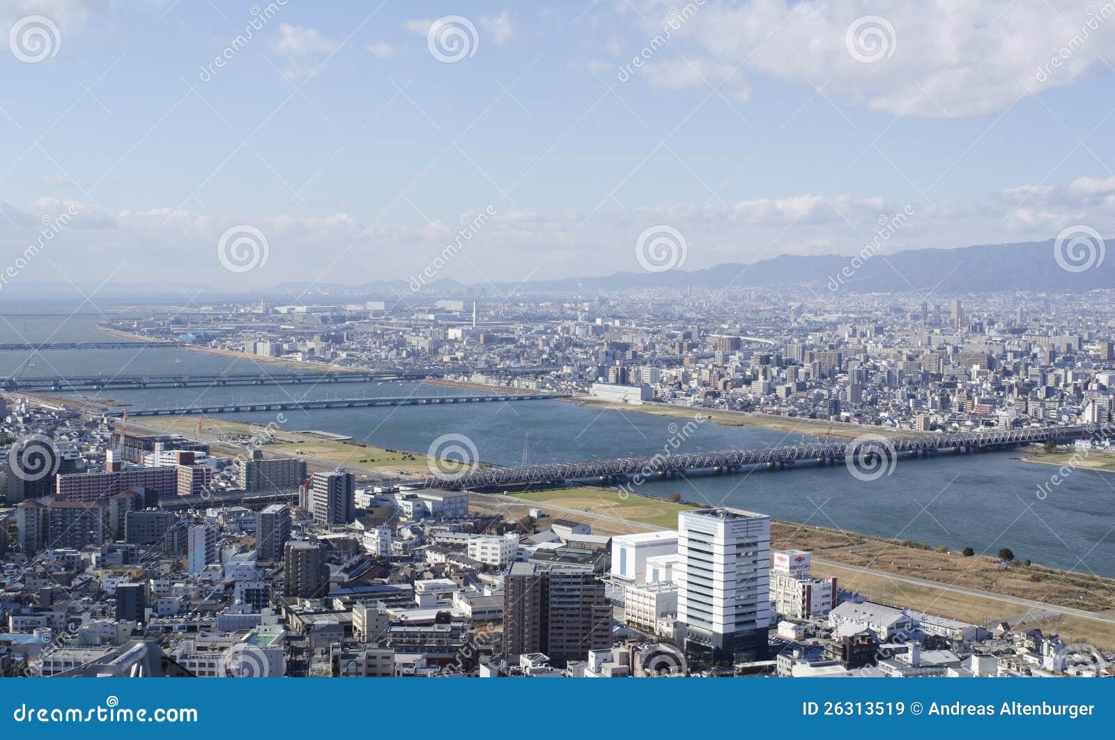 Panorama View of Osaka and Toyonaka Editorial Stock Image - Image of ...