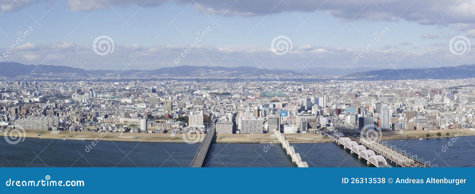 Panorama View of Osaka and Toyonaka Editorial Stock Photo - Image of ...
