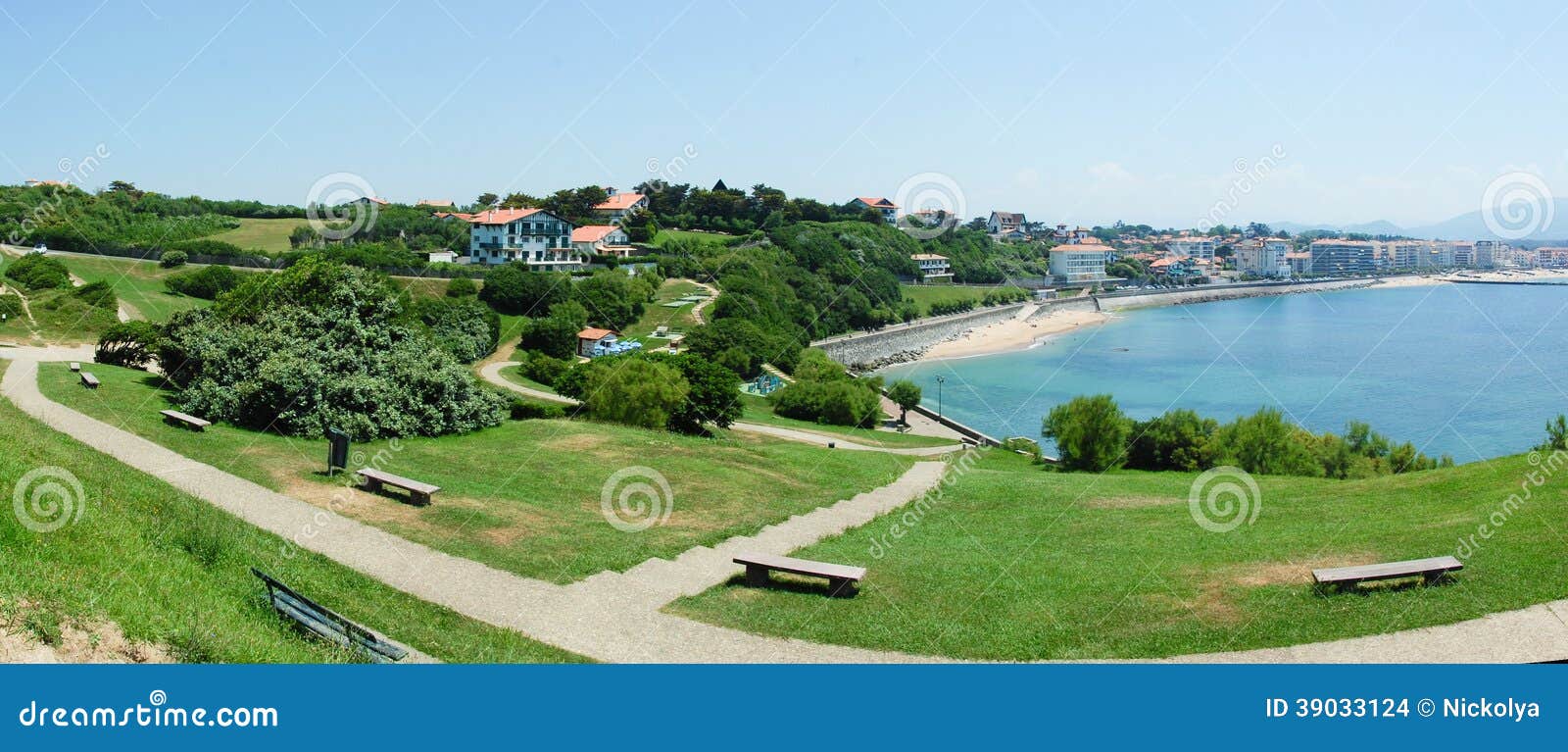 Panorama View of Spanish City Stock Photo - Image of architecture, boat ...