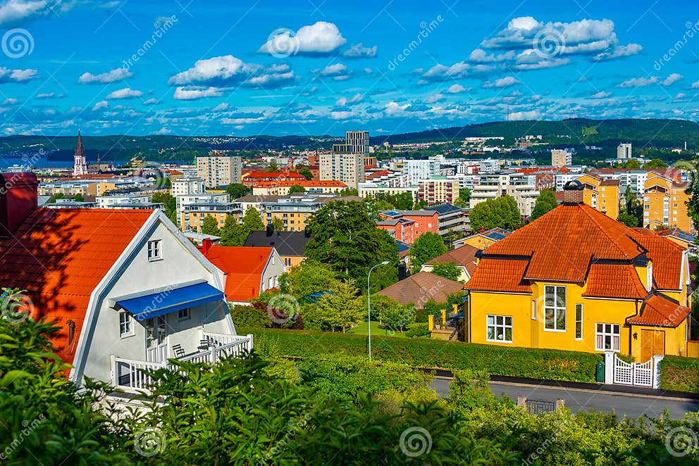 Panorama View of Swedish Town Jonkoping Stock Photo - Image of ...