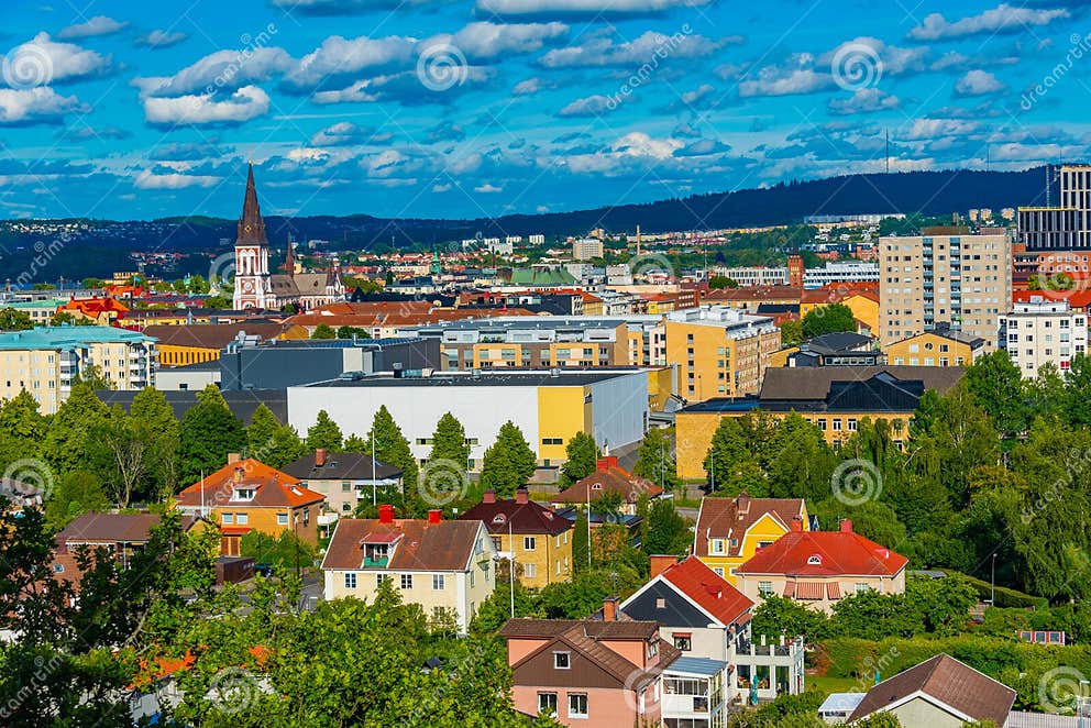 Panorama View of Swedish Town Jonkoping Stock Photo - Image of panorama ...