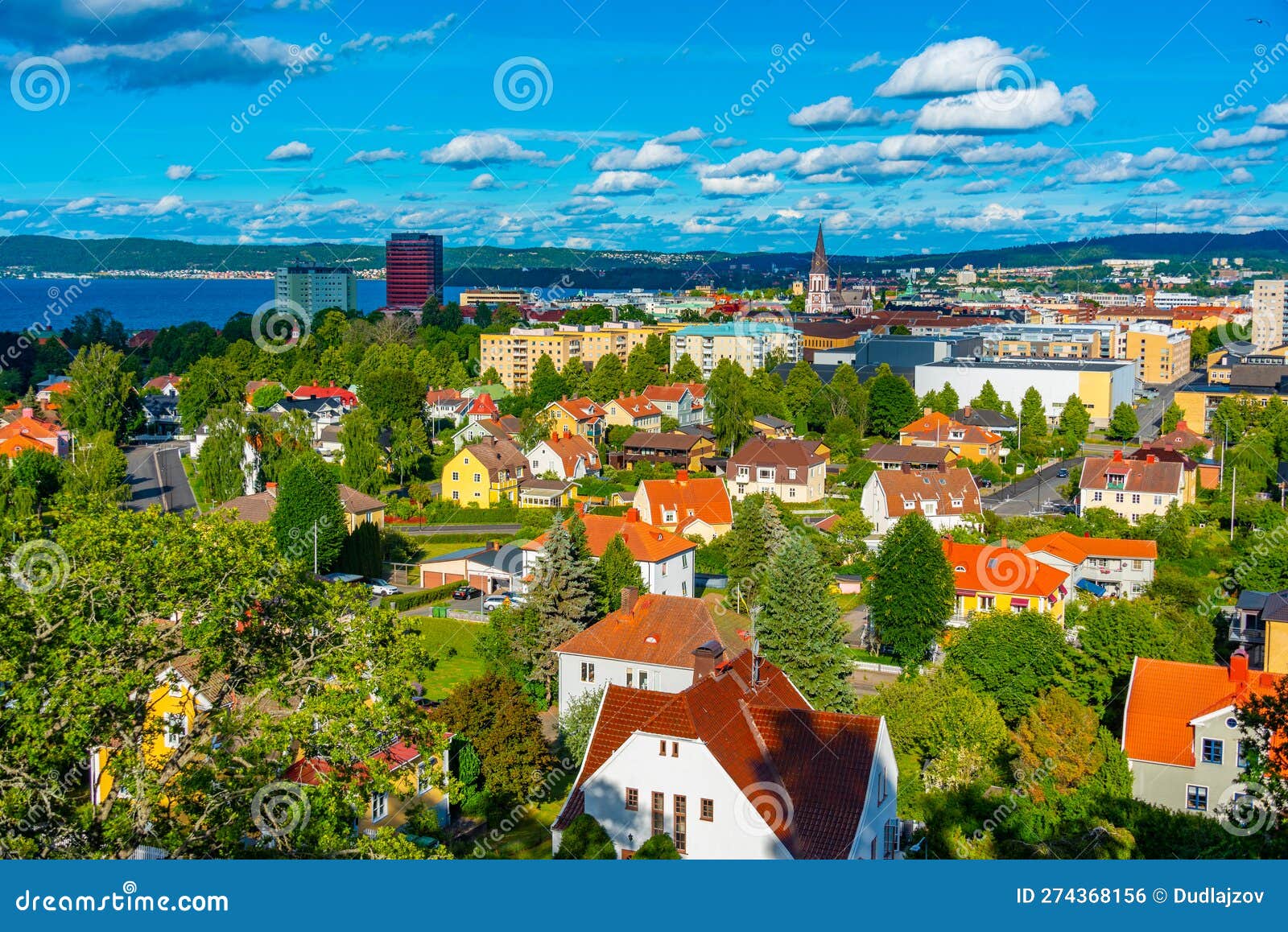 Panorama View of Swedish Town Jonkoping Stock Photo - Image of ...