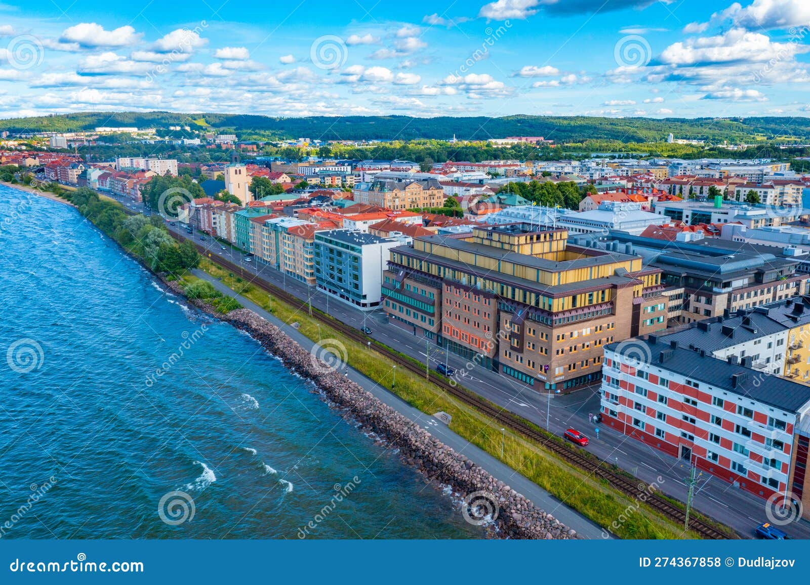 Panorama View of Swedish Town Jonkoping Stock Photo - Image of ...