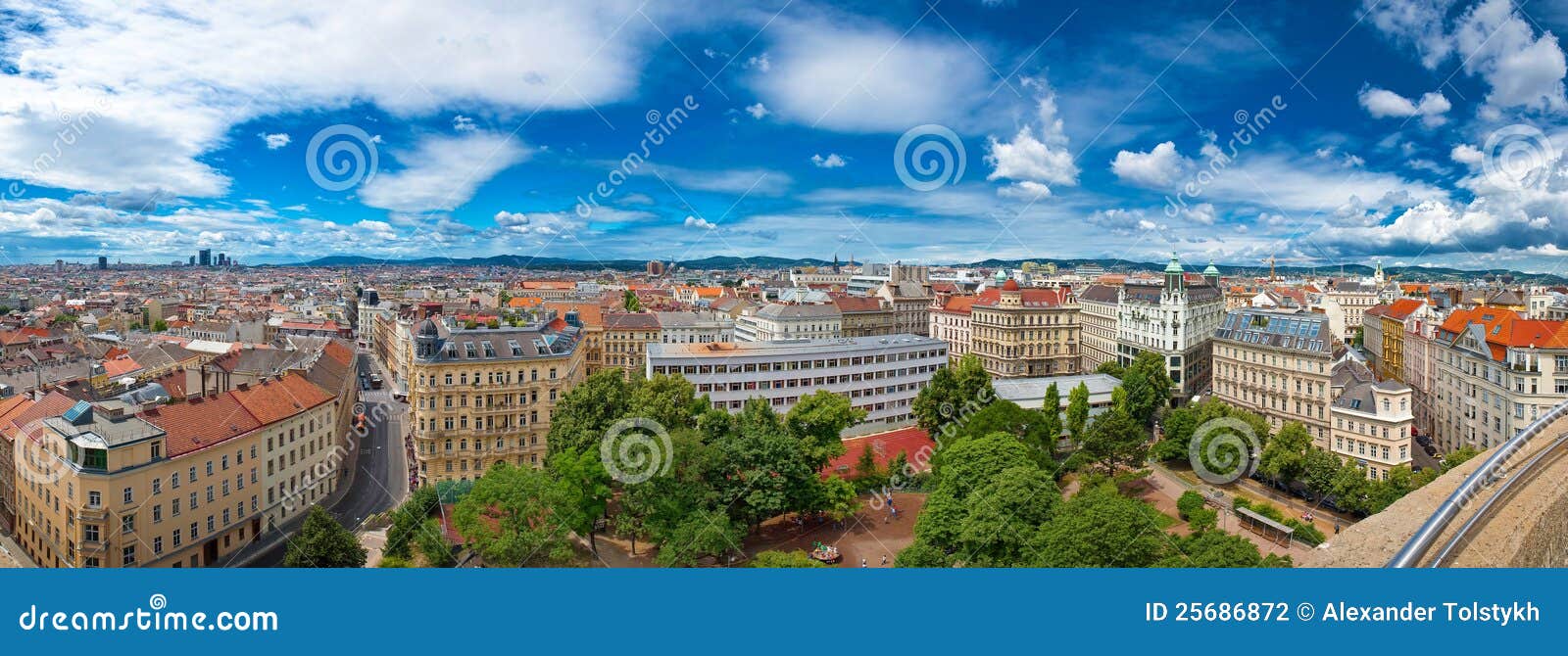 Panorama view of Vienna stock photo. Image of urban, blue - 25686872