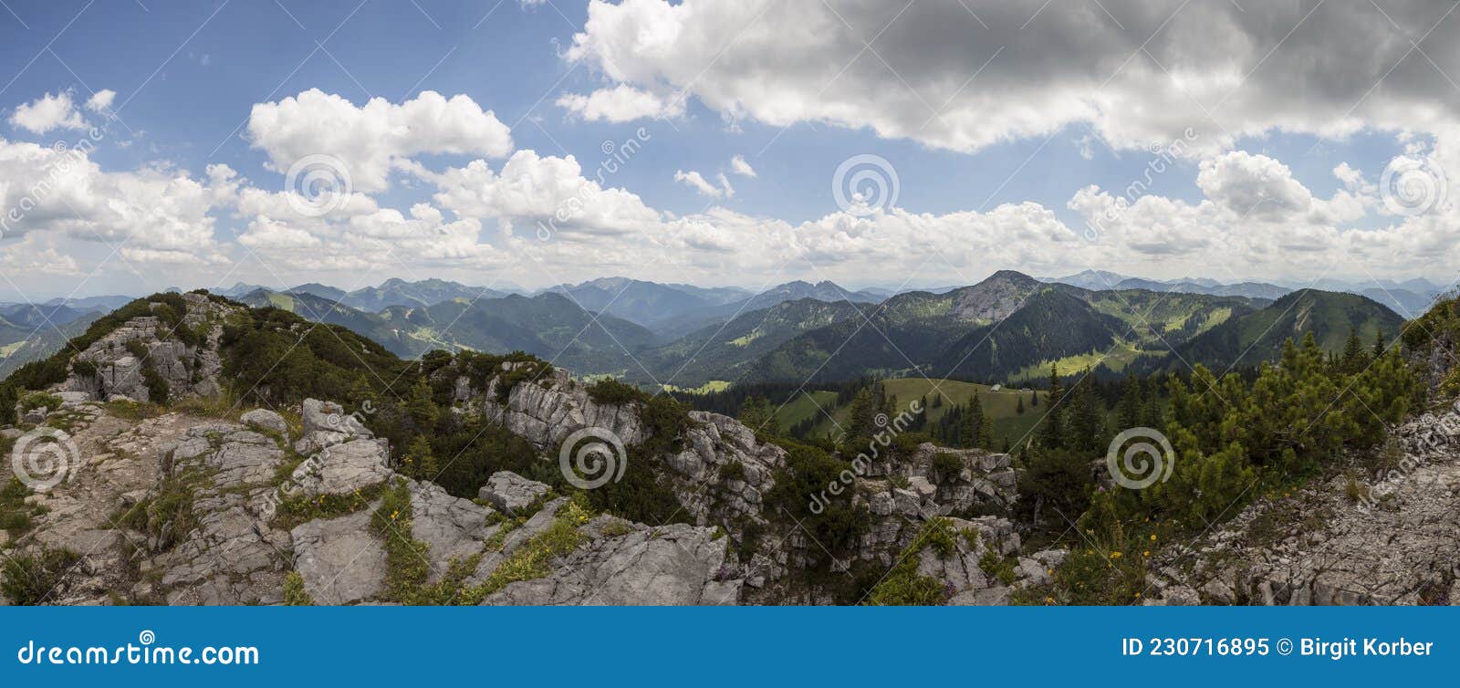Panorama View Wallberg Mountain in Bavaria, Germany Stock Image - Image ...