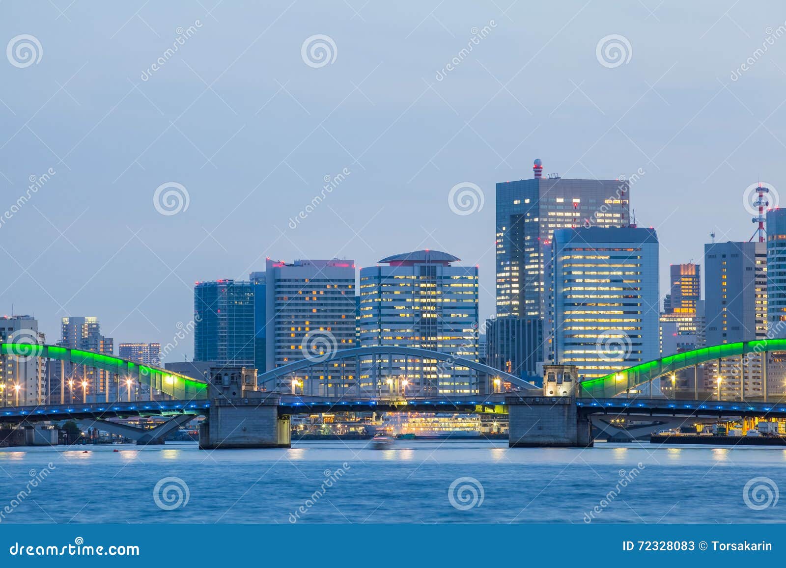 Panorama View of Waterfront Tokyo City Stock Image - Image of cityscape ...