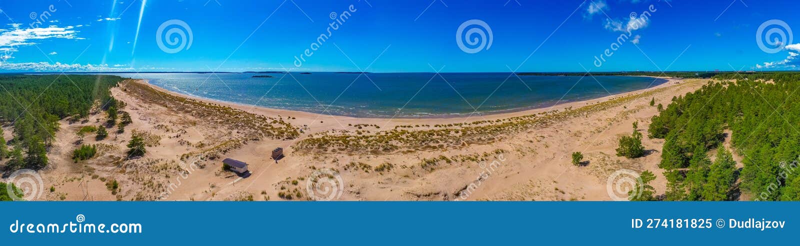 Panorama View of Yyteri Beach in Finland Stock Image - Image of ...