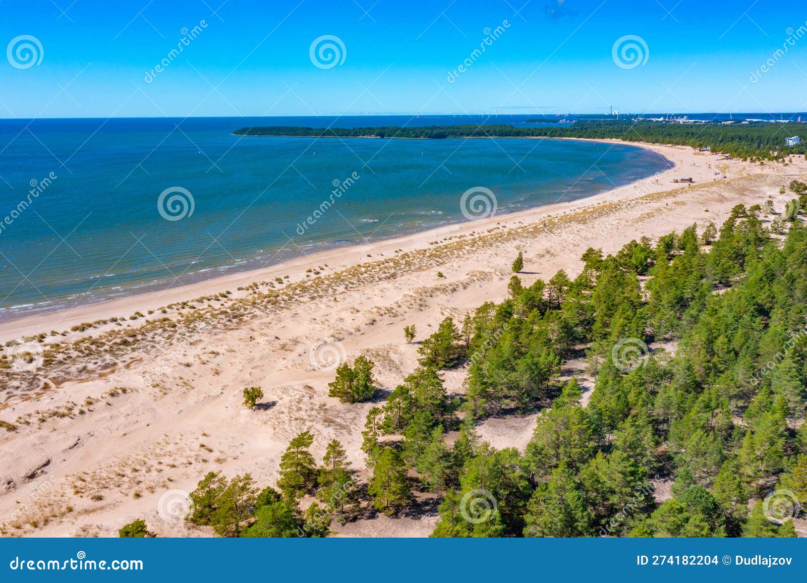 Panorama View of Yyteri Beach in Finland Stock Photo - Image of ...
