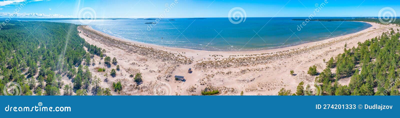 Panorama View of Yyteri Beach in Finland Stock Image - Image of pori ...