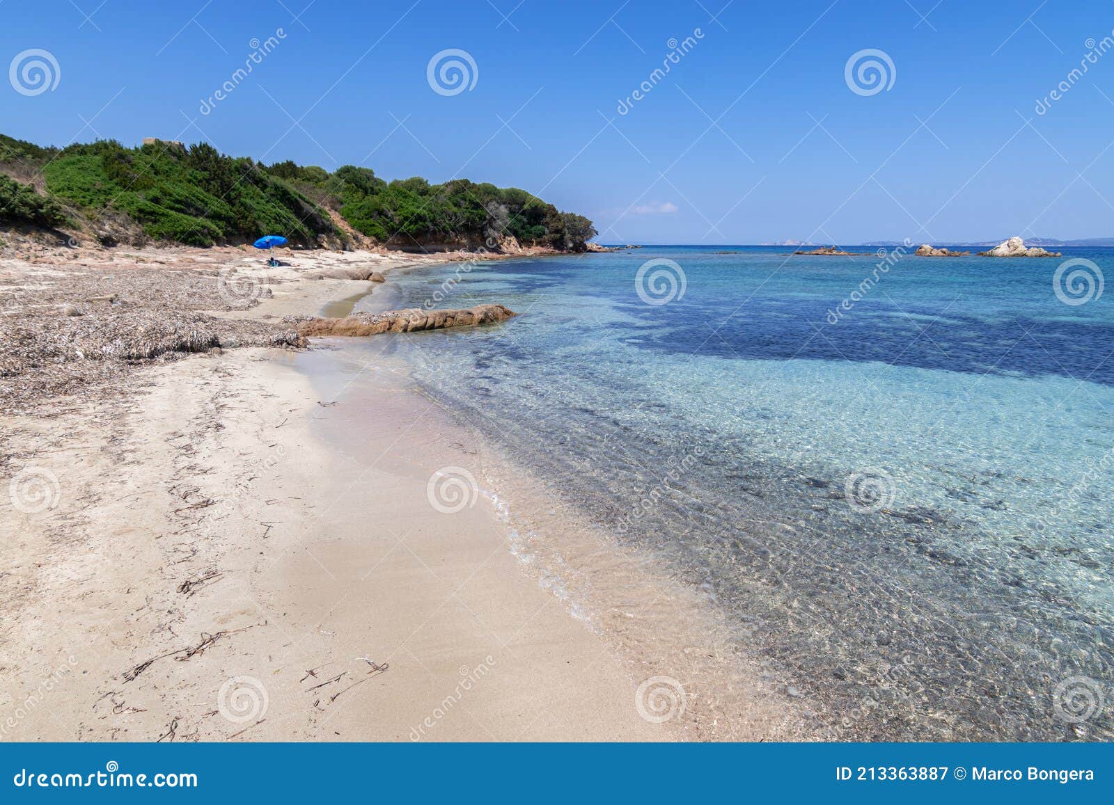 Panorama of Vignola Beach in Sardinia Stock Image - Image of gallura ...