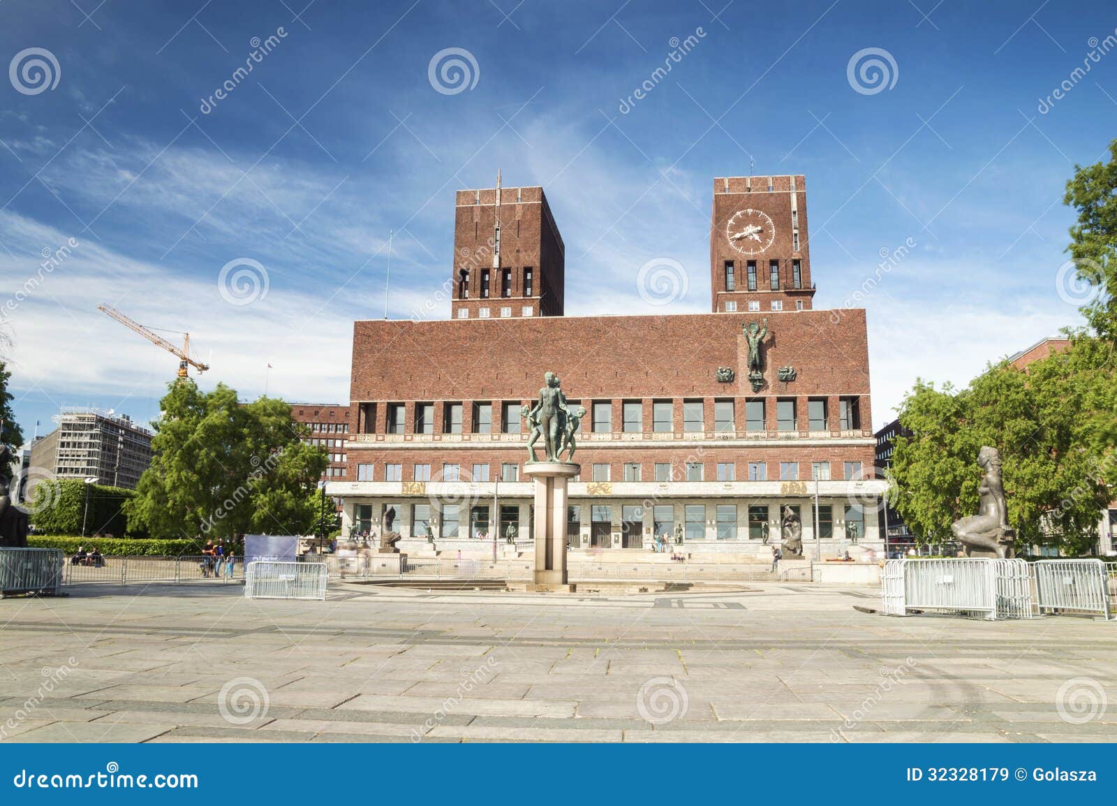 Panorama von Rathaus, Oslo stockbild. Bild von stadt - 32328179