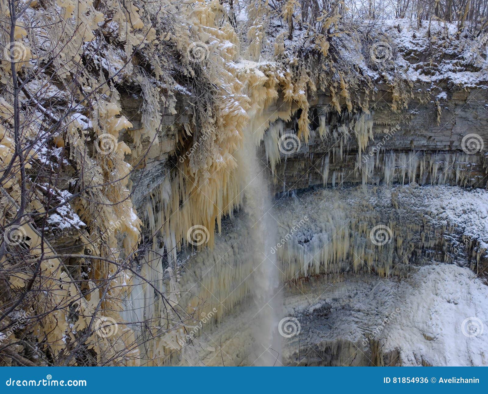 Panorama Von Valaste-Wasserfall Estland Stockfoto - Bild von estland ...