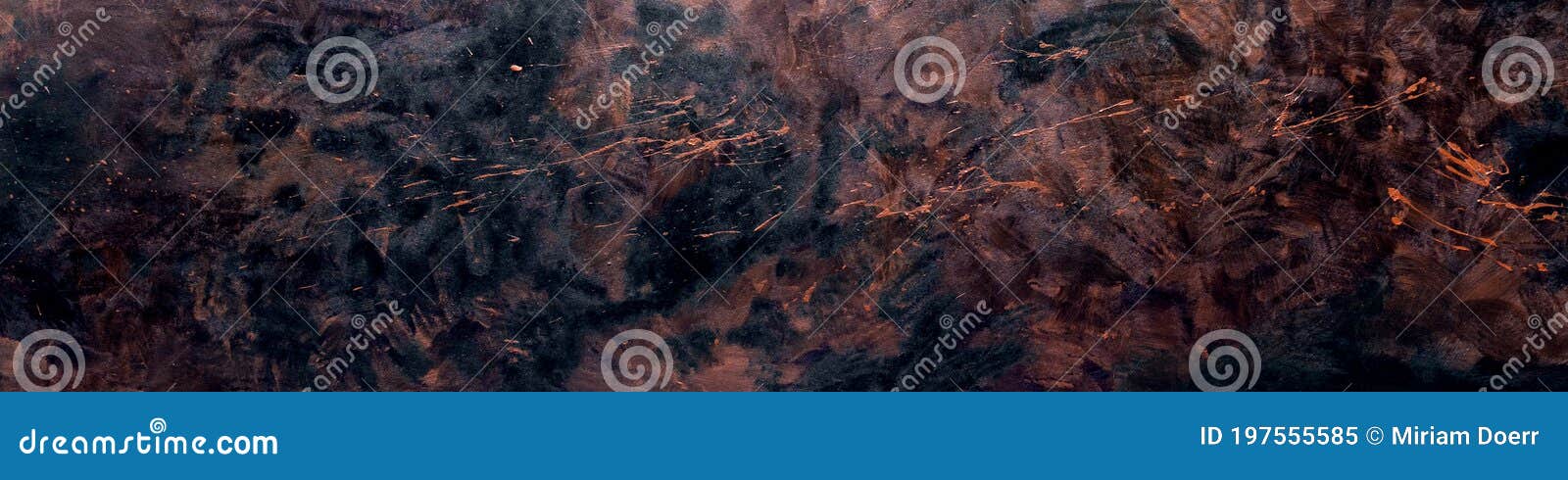 Panorama of a Wall with Fresh Rust Effect Paint Stock Image - Image of ...