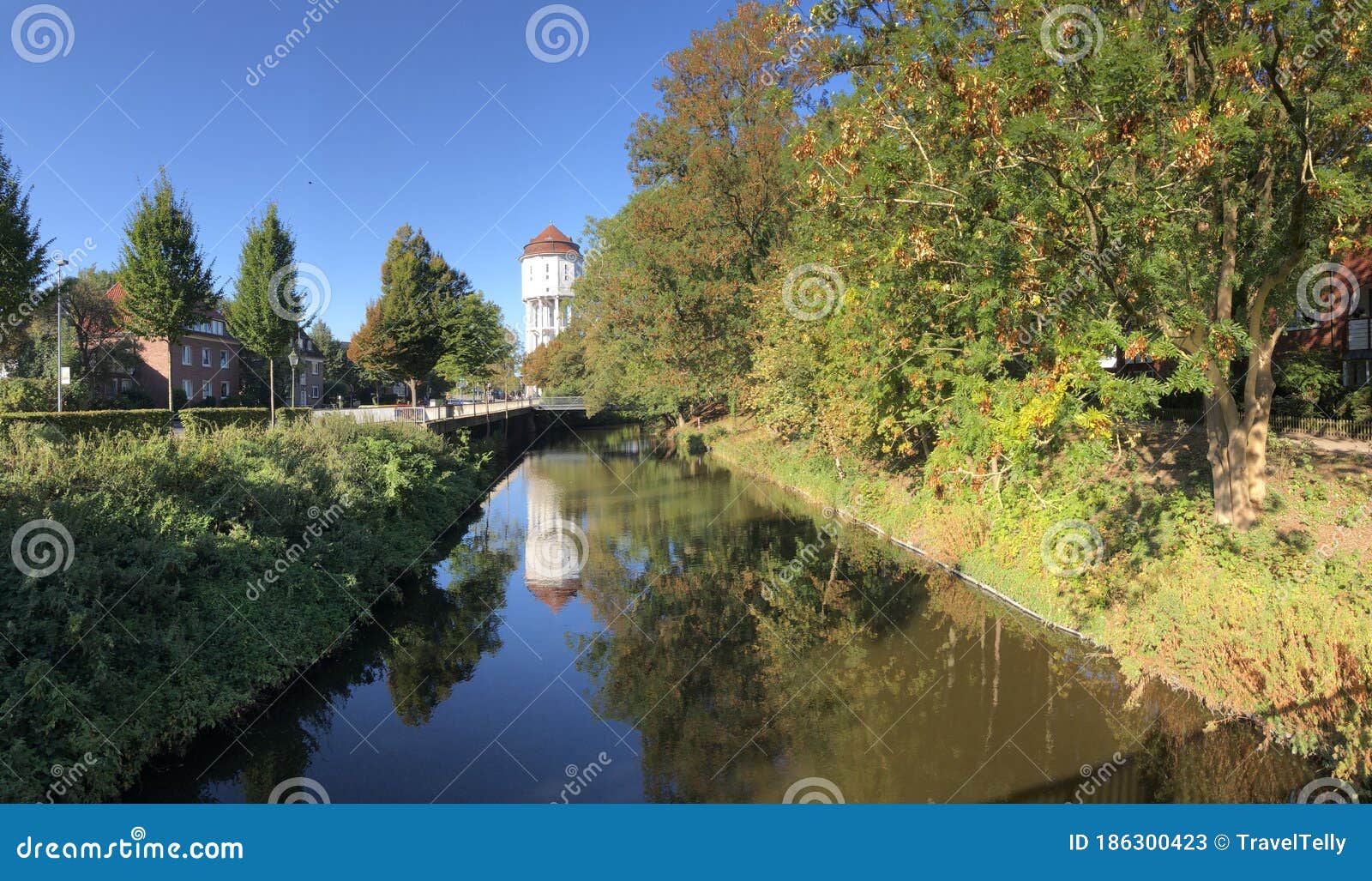 Panorama from the Water Tower Stock Image - Image of emden, reflection ...