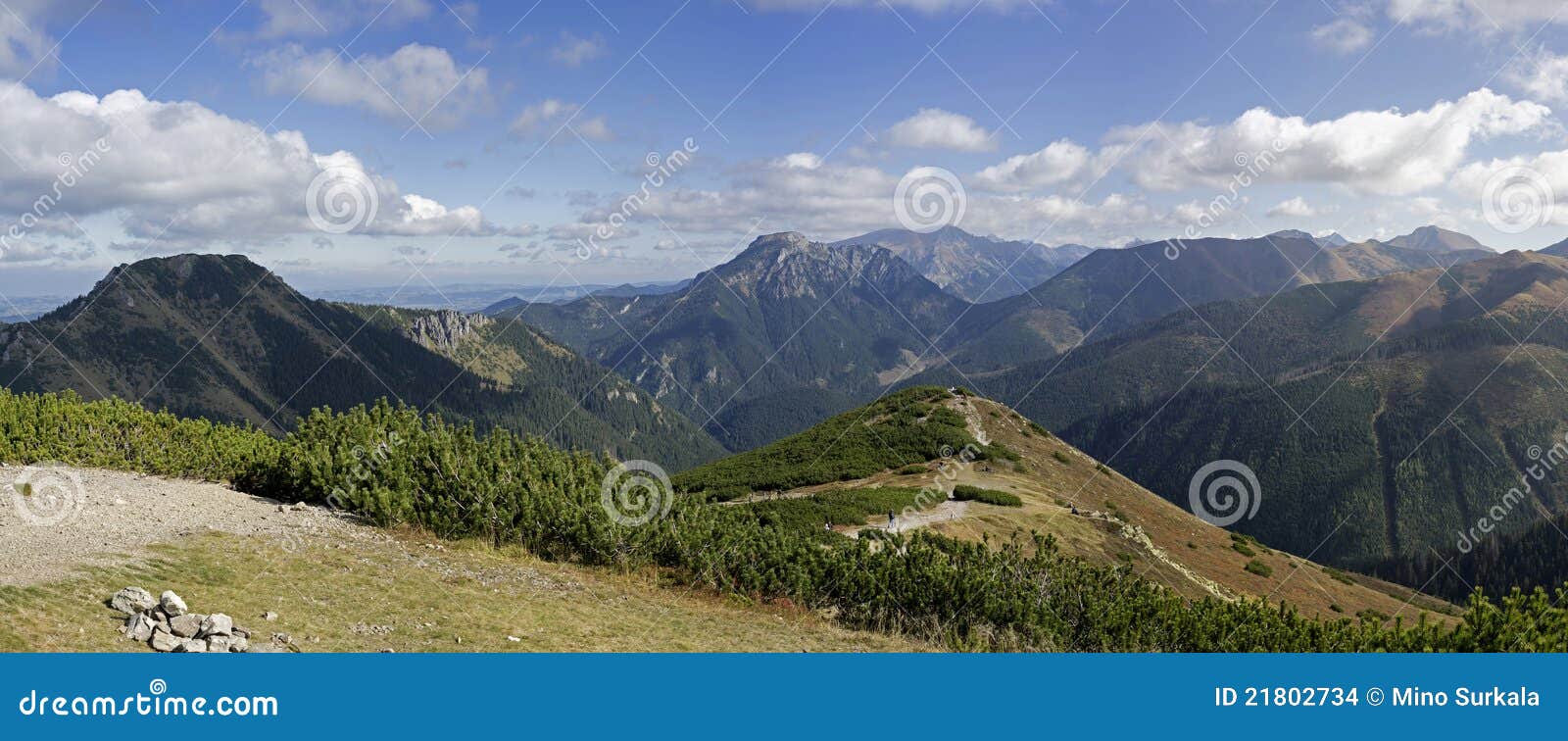 Panorama of Western Tatras stock photo. Image of path - 21802734