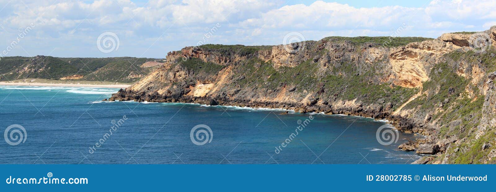 Panorama of Windy Harbour West Australia Stock Image - Image of cliffs ...