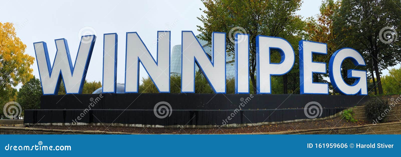 Panorama of Winnipeg, Canada Sign Editorial Photo - Image of rights ...
