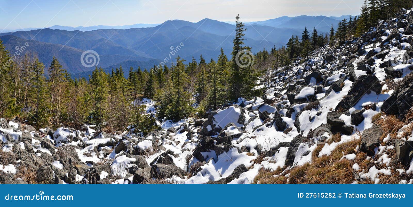 Panorama of Winter Mountains Stock Photo - Image of hills, snow: 27615282