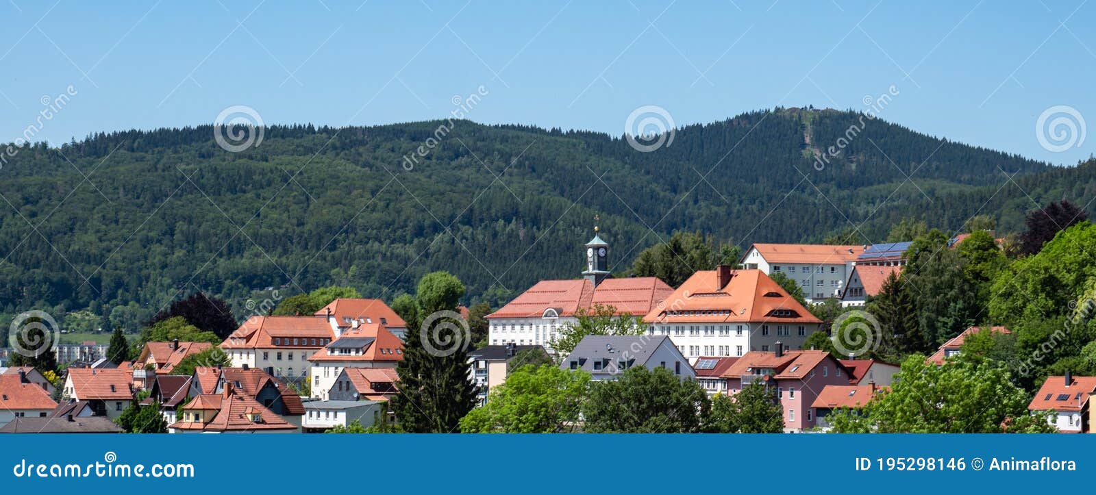 Panorama Zella-Mehlis in Thuringia Germany Stock Photo - Image of ...