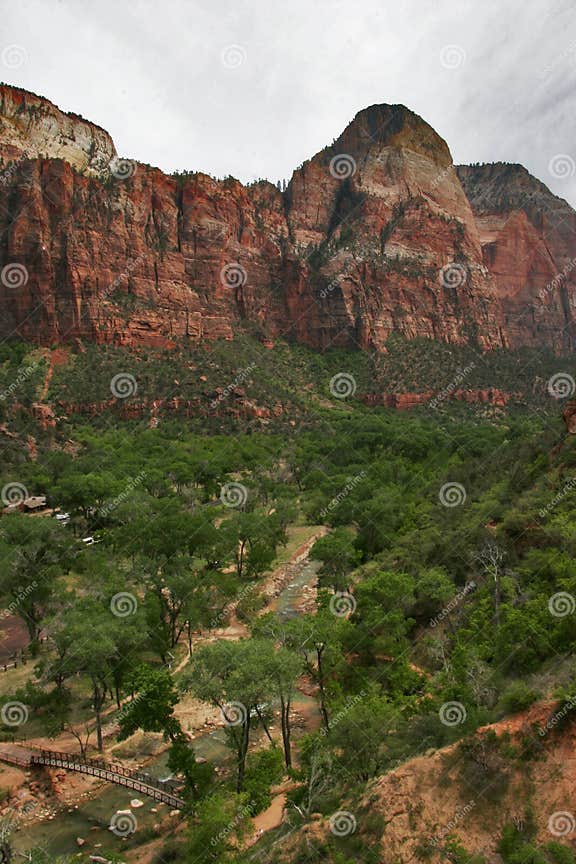 Panorama of Zion stock image. Image of amphitheater, environment - 6154915