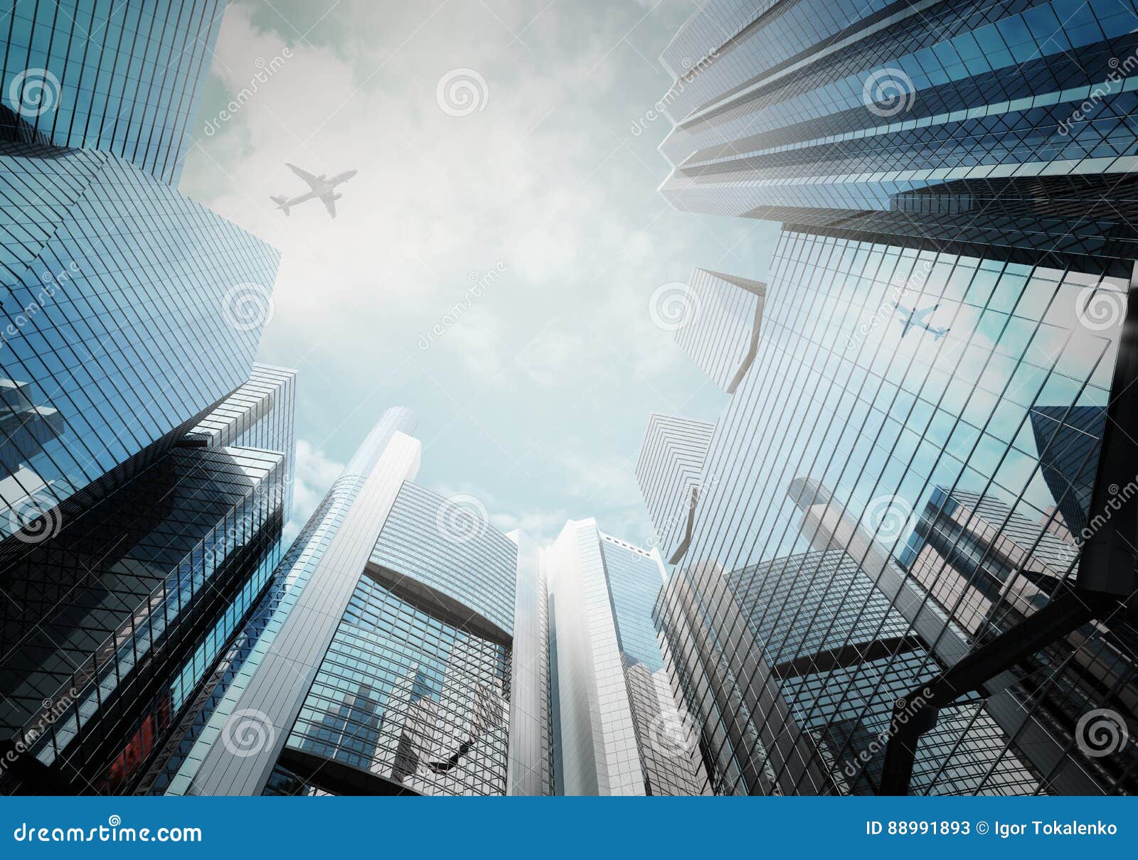 Panoramacityscape Modern High-rise Gebouwenpanorama Van Ce Stock ...