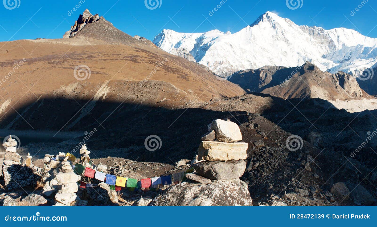Panoramatic View of Cho Oyu Stock Image - Image of hike, nepaly: 28472139