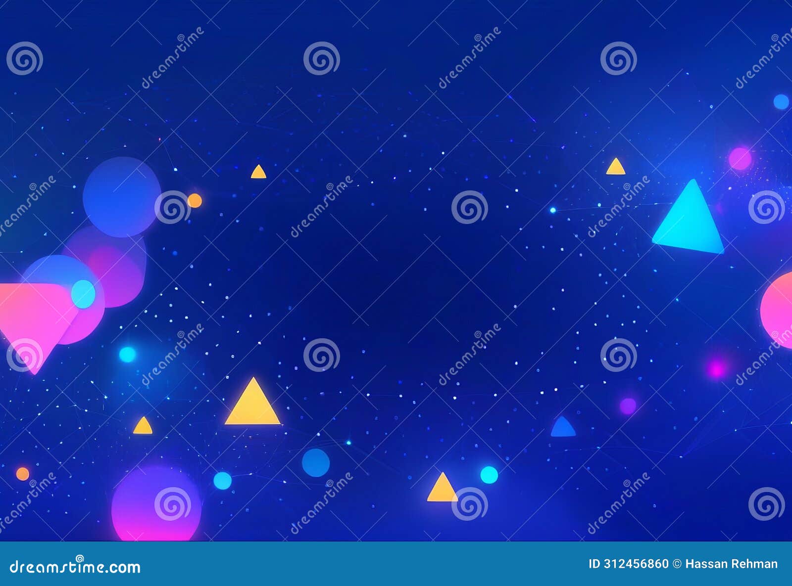 Panoramic Abstract Dot and Triangle Connection Background Stock ...