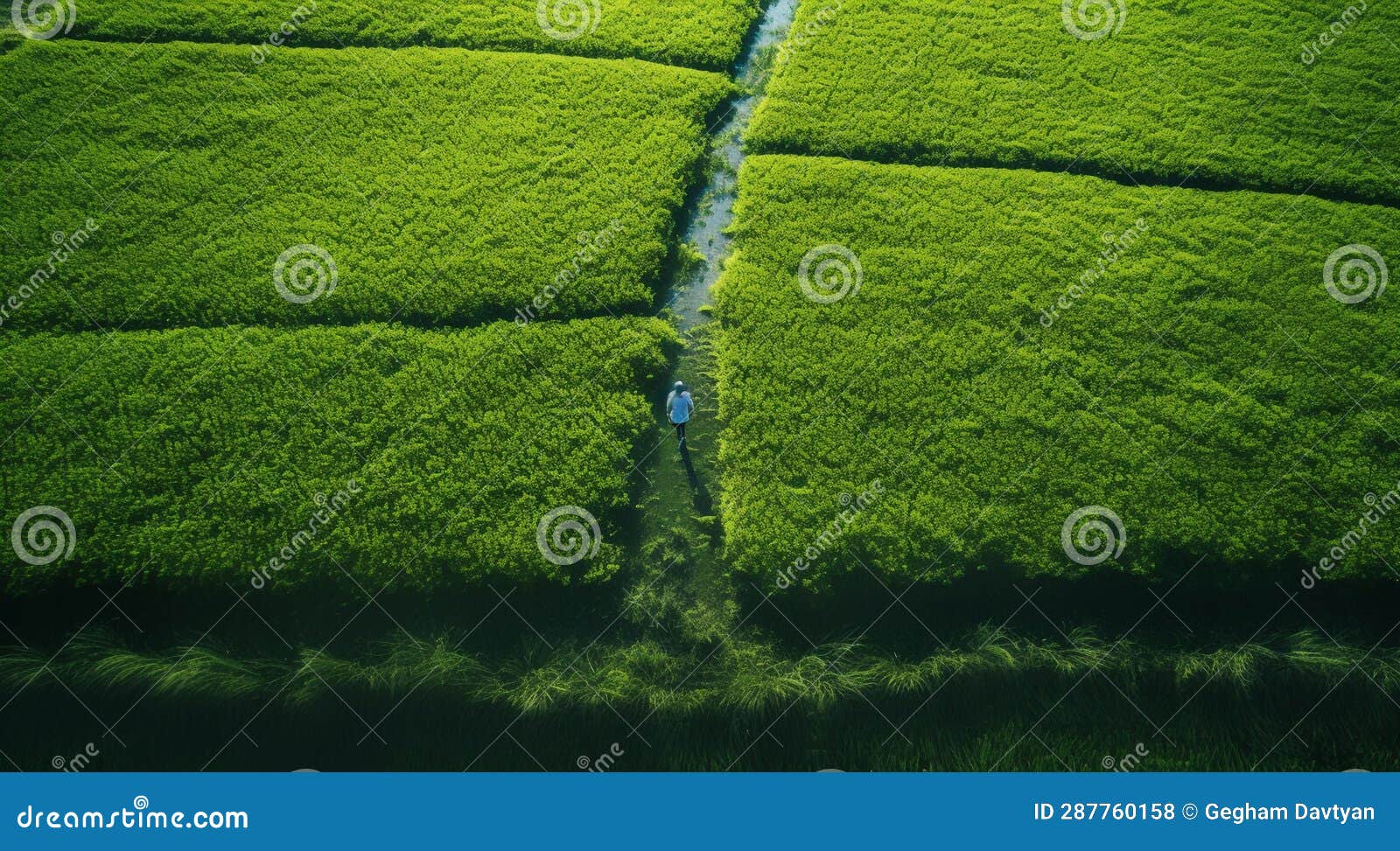 Panoramic Aerial View of Fields and Grass Stock Illustration ...