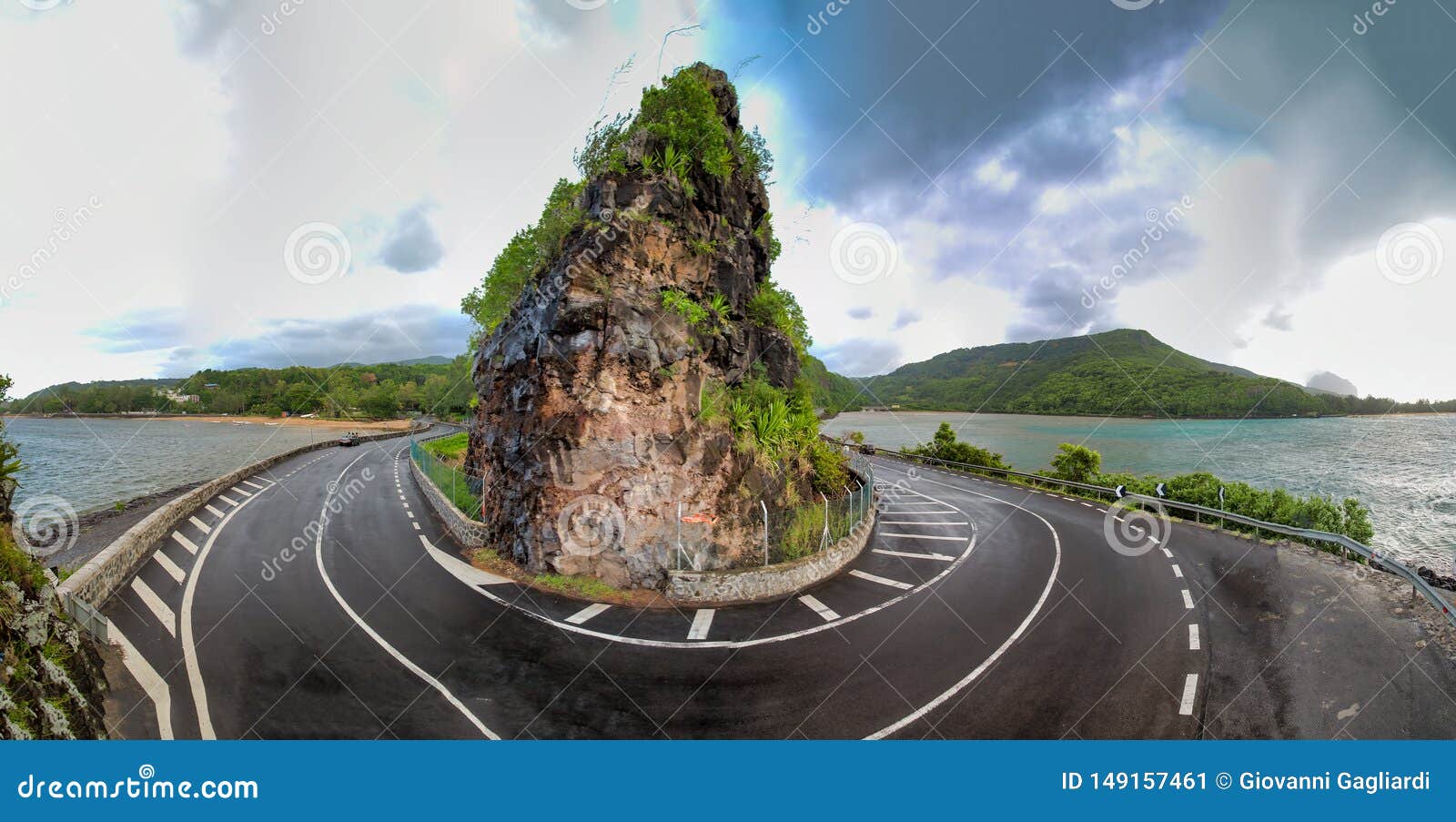 Panoramic Aerial View of Maconde Viewpoint in Mauritius Stock Image ...