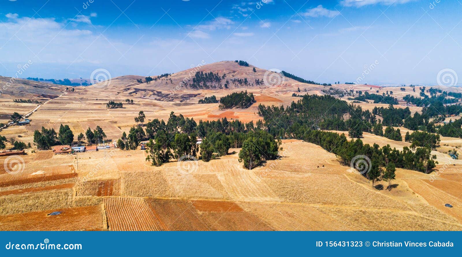 Panoramic Aerial View of Mantaro Valley in Huancayo, Peru Stock Image ...