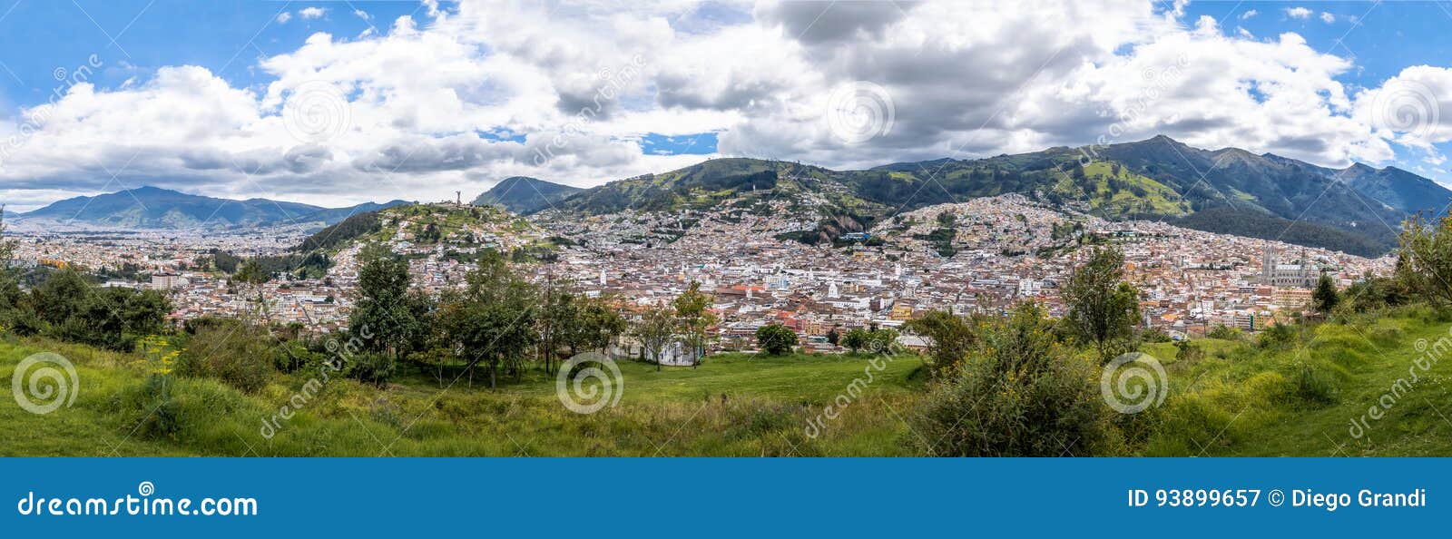 Panoramic Aerial View of Quito City - Quito, Ecuador Stock Image ...