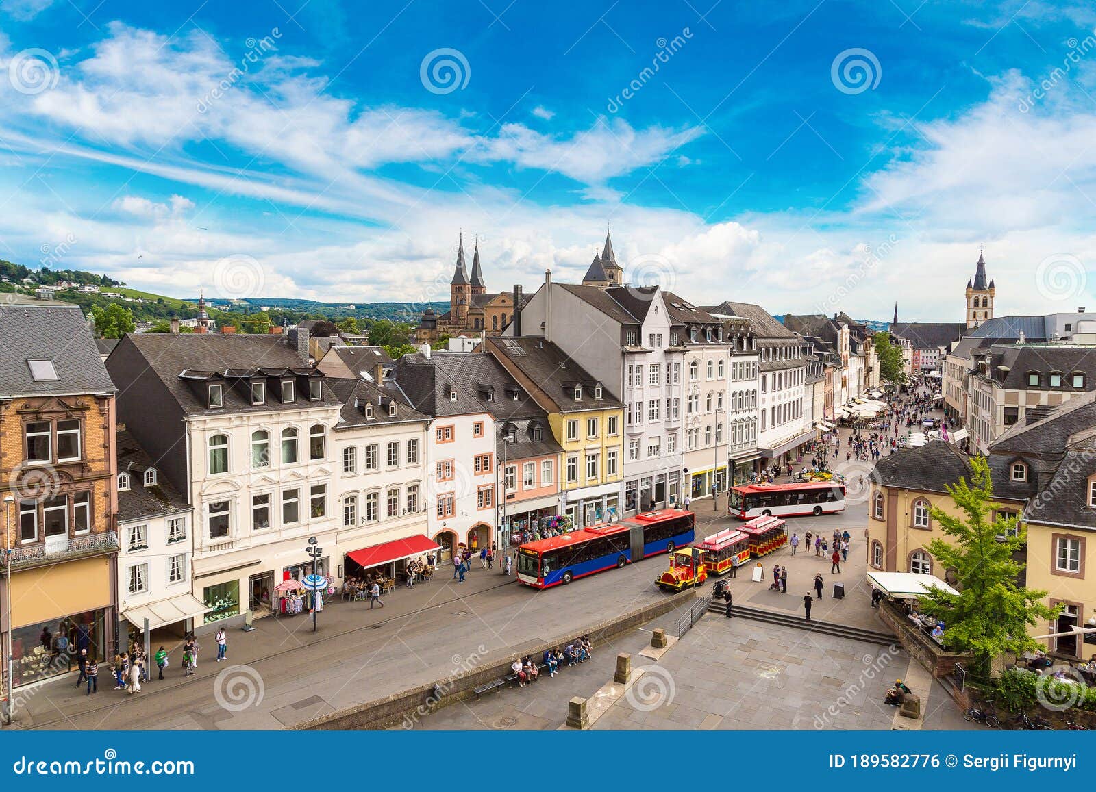 Panoramic Aerial View of Trier Editorial Photo - Image of central ...