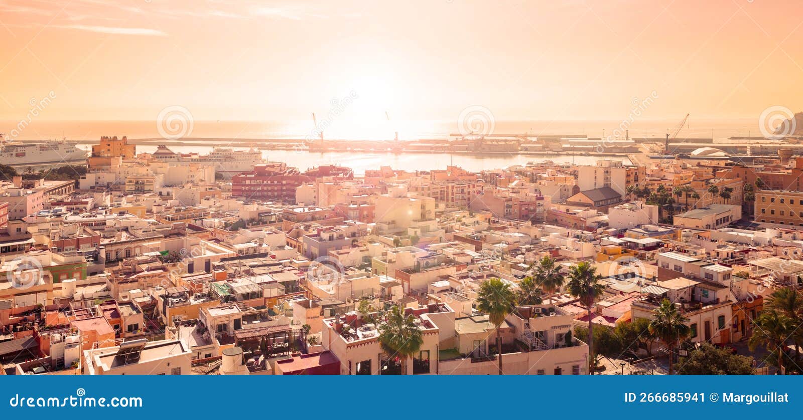Panoramic of Almeria City Landscape Editorial Photo - Image of ...