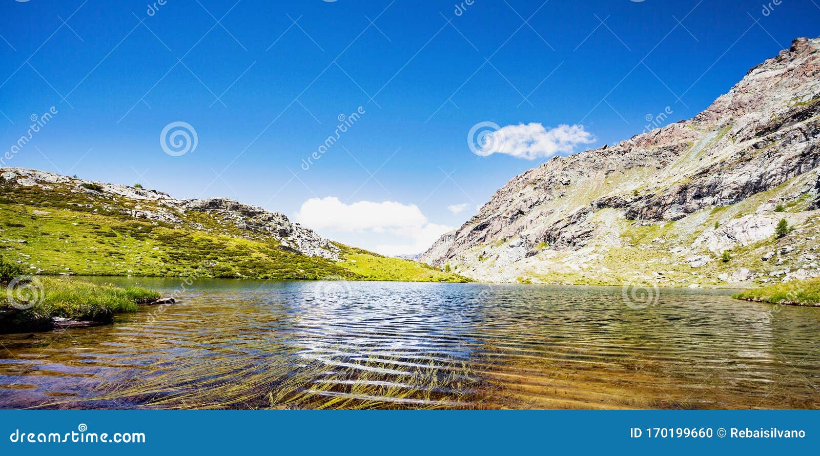 Alpine Lake with Reflections Stock Photo - Image of park, panorama ...
